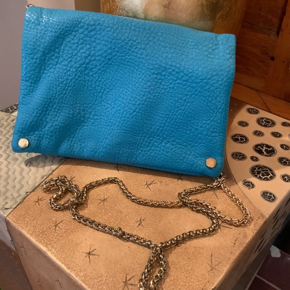 Street Level | Bags | Street Level Pebble Faux Leather Blue Zip Tops L ...